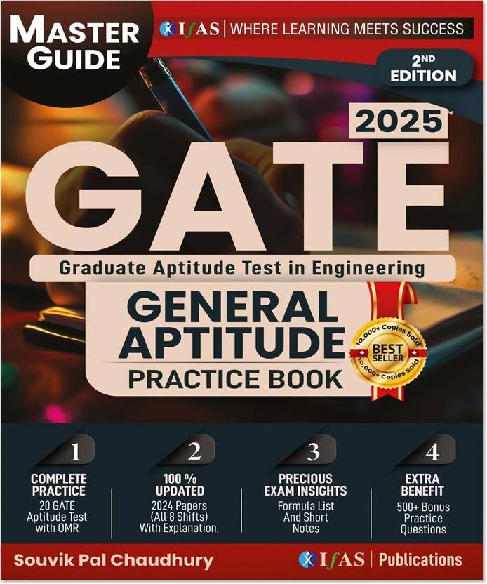 GATE General Aptitude 2026 - Master Guide Book | Includes Theory, 500+ Practice Questions, 20 ...