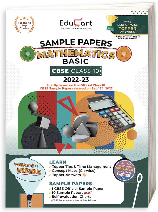 Educart CBSE Class 10 MATHEMATICS BASIC Sample Papers 2022 (With ...