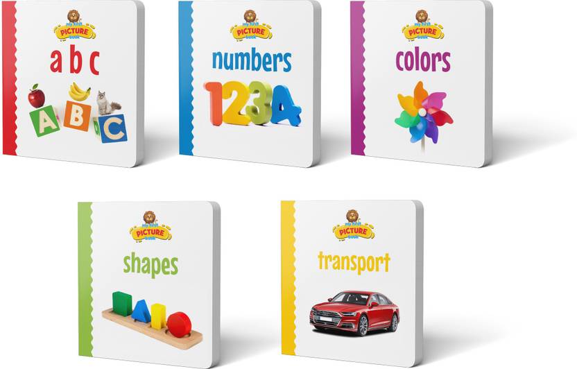 Early Learning My First Picture Book ABC, Numbers, Colors, Shapes, Transport - 5 set Pack: Buy ...