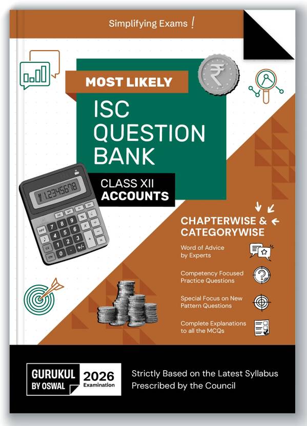 Isc Most Likely Question Bank for Class XII 2026 Examination : Accounts ...
