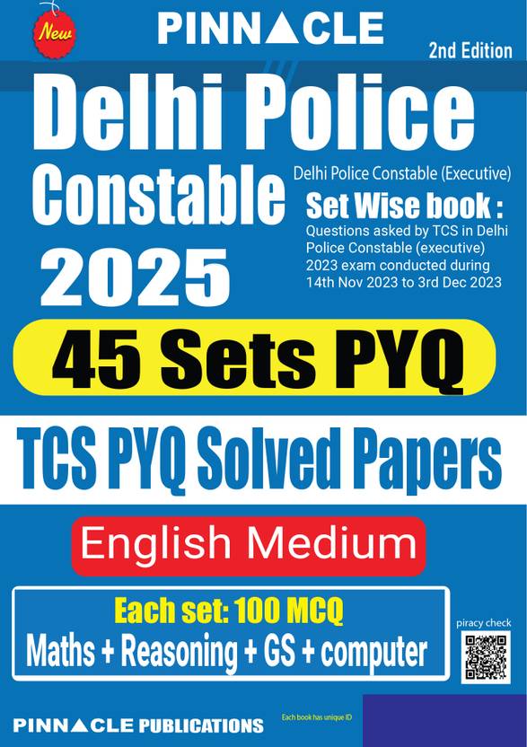 Delhi Police Constable 2025 TCS PYQ Solved Papers (45 Sets PYQ) 2nd ...