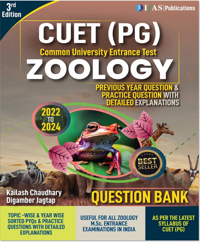 CUET PG Zoology Book - 2025 | Topic Wise Sorted with Detailed Solutions | Also Includes 3000 ...