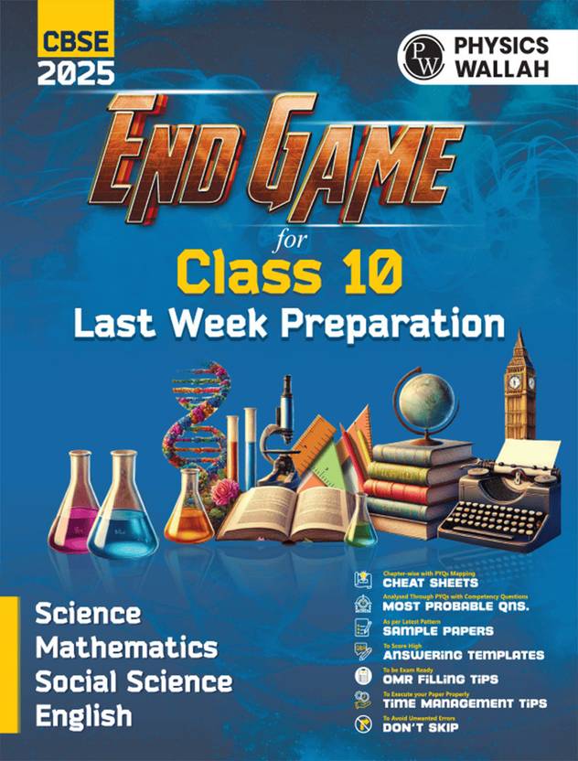 Pw End Game for Cbse Class 10 Board 2025 Exams Science, Maths, English ...