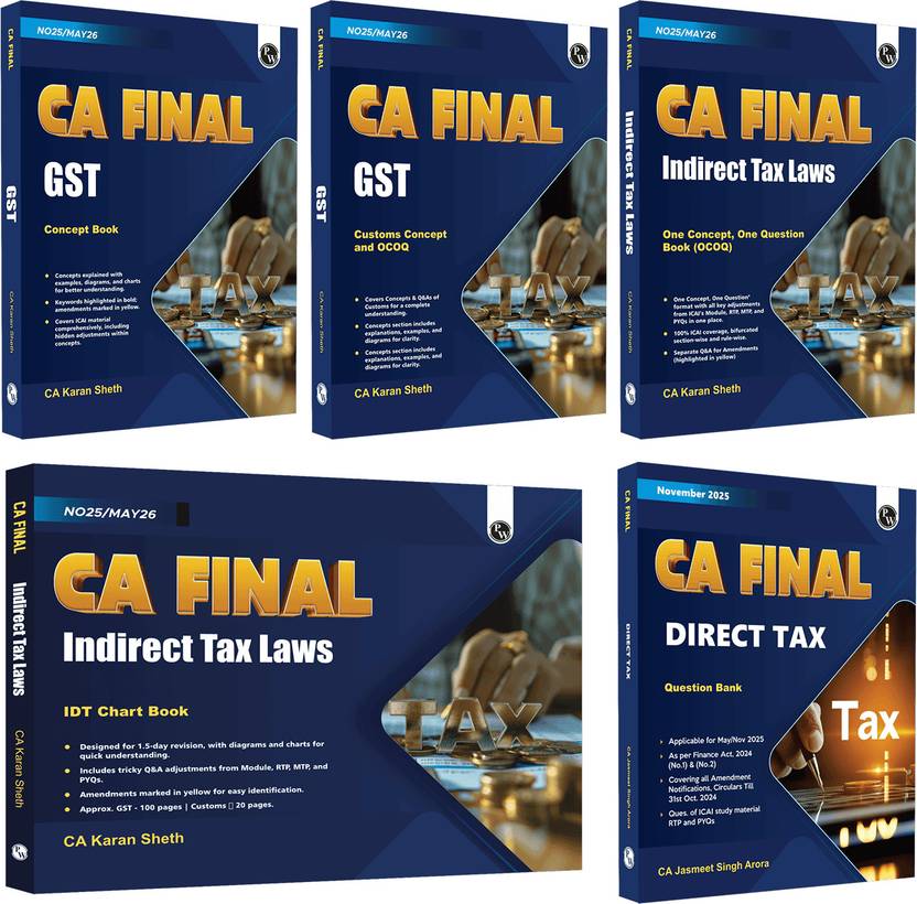 PW CA Final Group 2 Combo Set of 5 Books November 2025 & Onwards: Buy ...