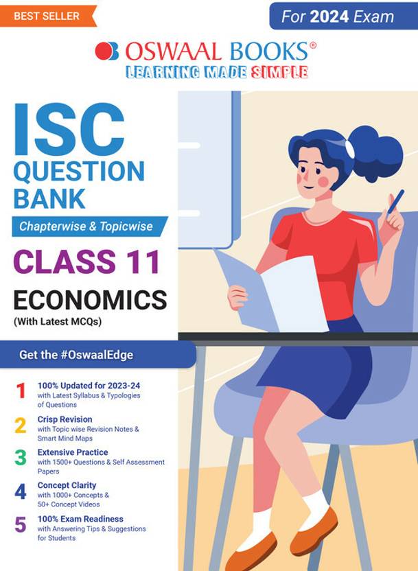 Oswaal ISC Question Bank Class 11 Economics Book (2024 Exam): Buy ...