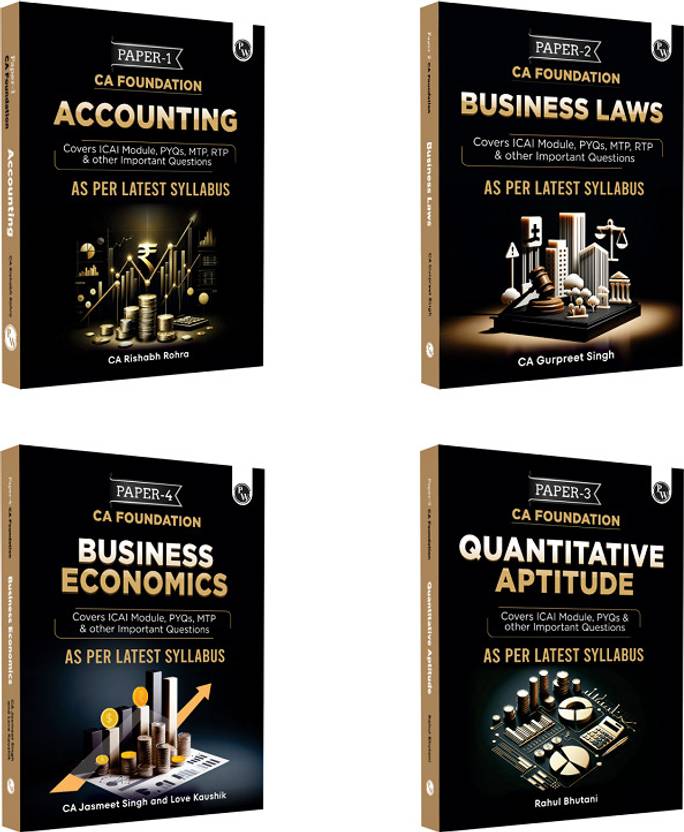 PW CA Foundation Combo Accounting, Business Laws, Business Economics ...