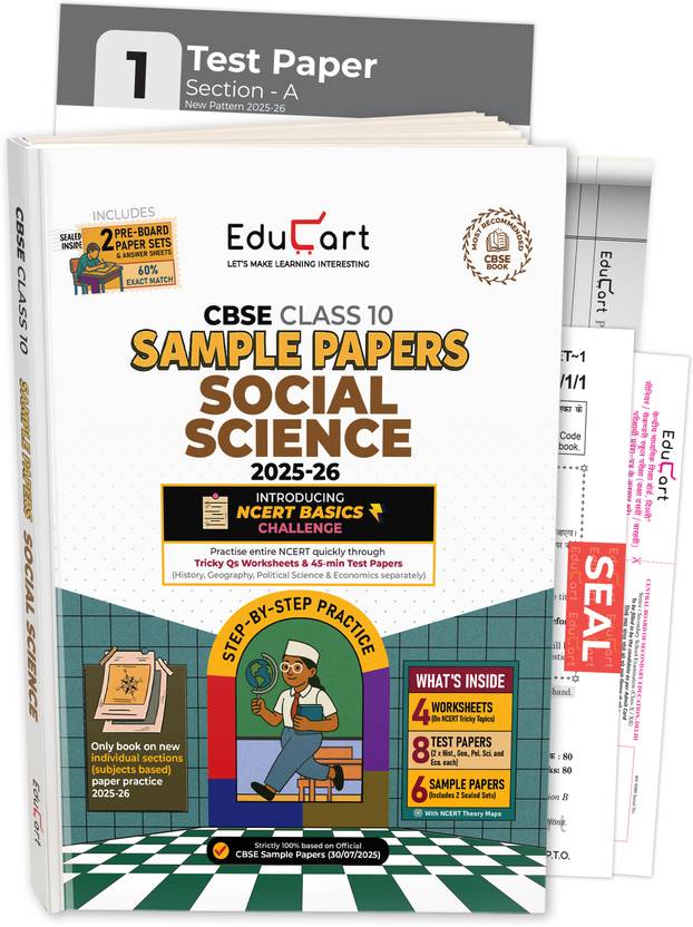 Educart CBSE Sample Paper Class 10 2025-26 Social Science (Introducing ...