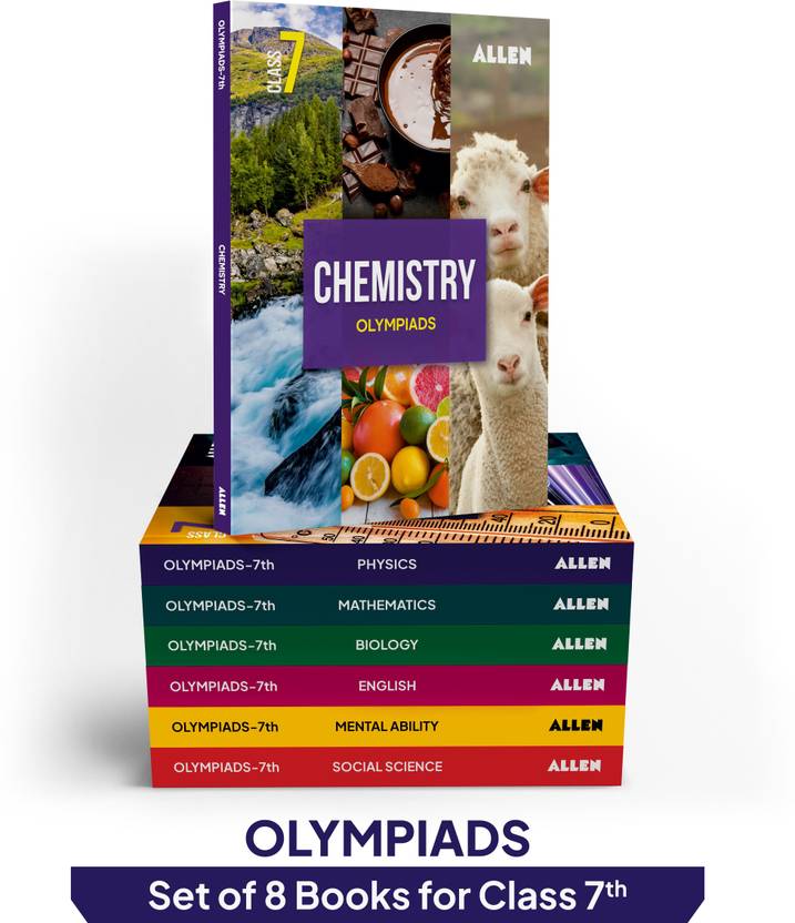 ALLEN Class 7 All-in-One Olympiad Study Material Package -8 Multicolor ...