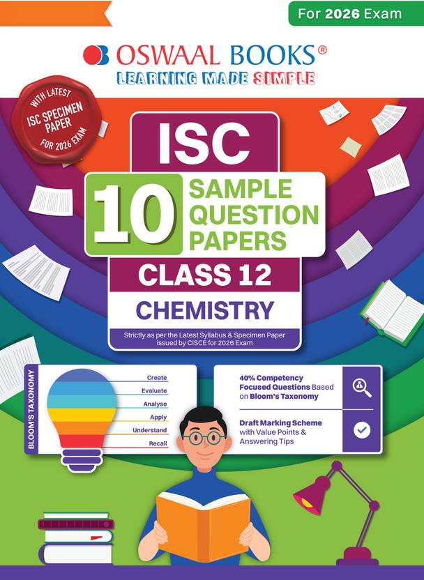 Oswaal ISC 10 Sample Question Papers Class 12 Chemistry for Board Exam ...