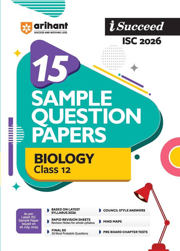 Arihant i-Succeed ISC Sample Question Papers 2026 Biology Class 12 | 15 ...