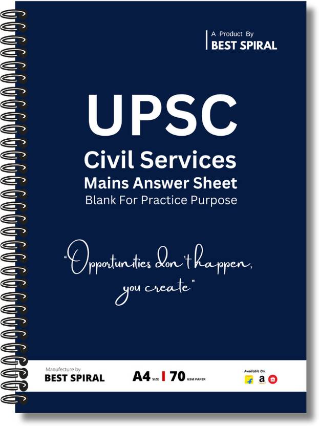 Best Spiral Upsc Mains Answer Writing Booklet Upsc Mains Answer
