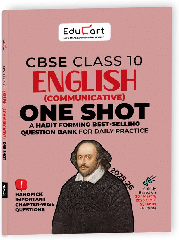Educart One-shot English Communicative CBSE Class 10 Question Bank 2025 ...