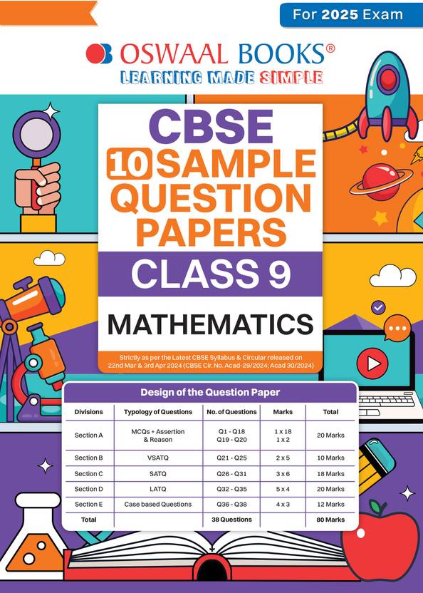 Oswaal Cbse Sample Question Papers Class 9 Mathematics Book: Buy Oswaal ...
