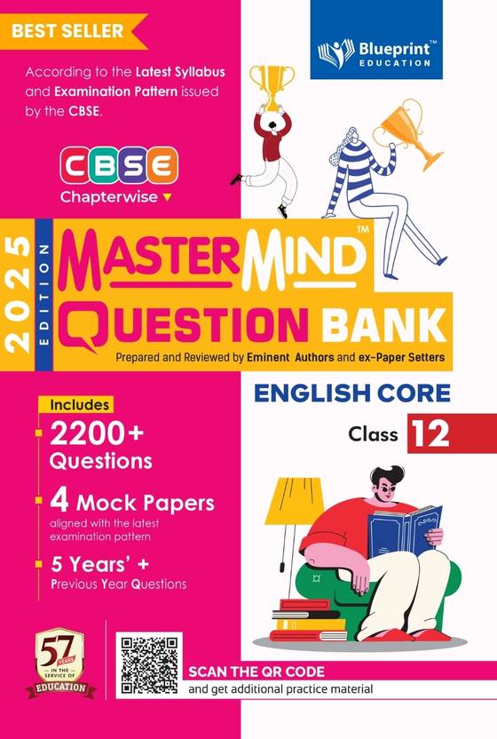 English Core Class 12 CBSE Question Bank by Mastermind 2024-25 - with ...