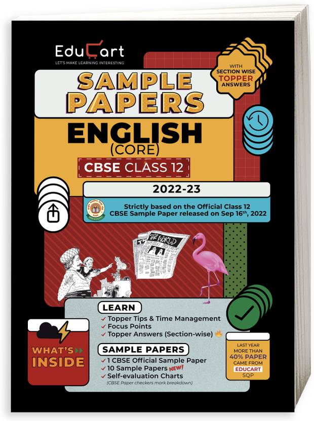 Educart CBSE Class 12 ENGLISH CORE Sample Paper 2022 (with Exclusive ...