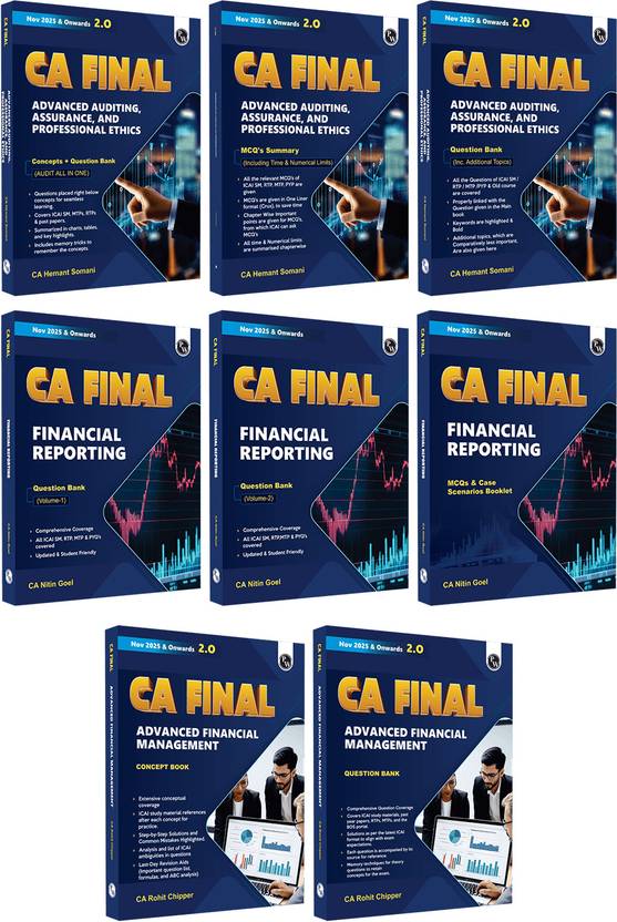PW CA Final Group 1 Combo Set of 8 Books November 2025 & Onwards: Buy ...