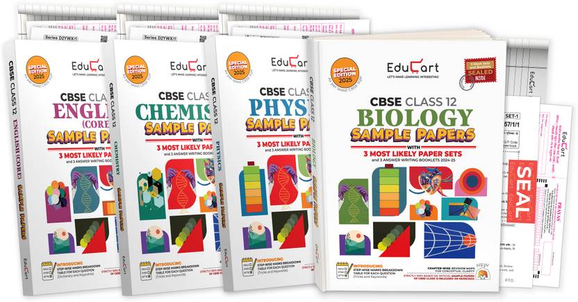 Educart CBSE Class 12 Sample Papers Bundle (2024-25) - Physics ... Educart CBSE Class 12 Sample Papers Bundle (2024-25) - Physics ...