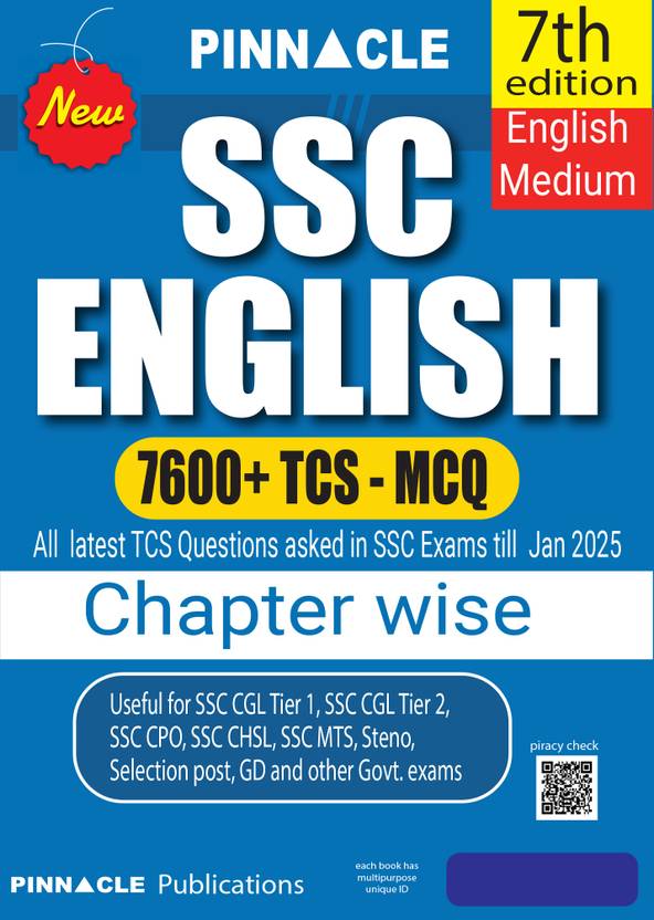SSC English 7600+ Chapter-wise MCQs with Detailed Explanations | 7th ...
