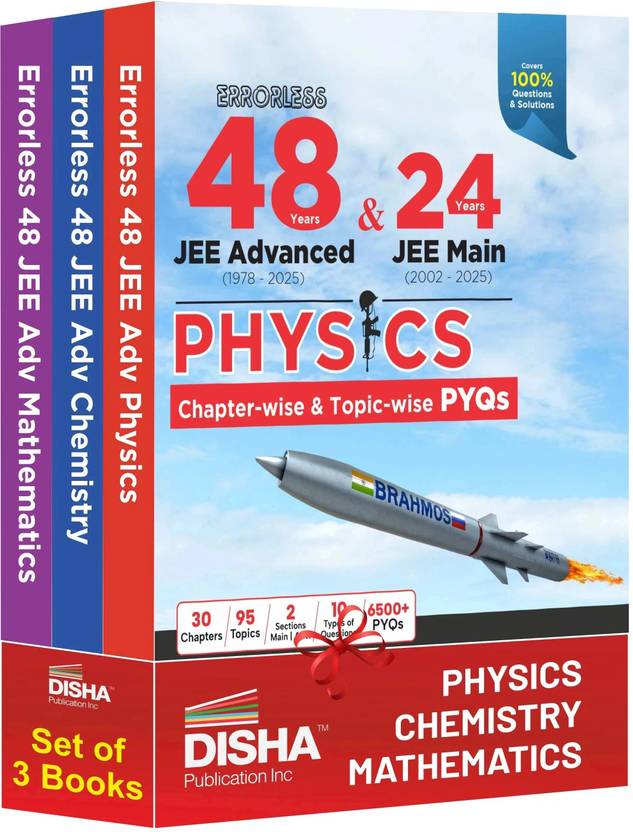 Disha Combo (set of 3 Books) Errorless 48 Years JEE Advanced (1978 ...