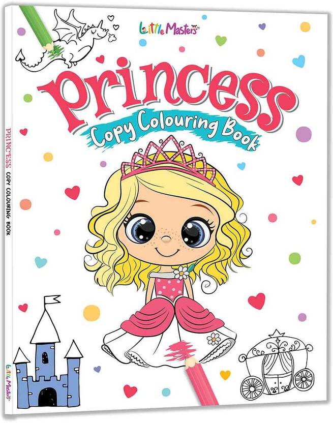 Princess Copy Colouring Book - Colouring Activity for Childrens: Buy ...