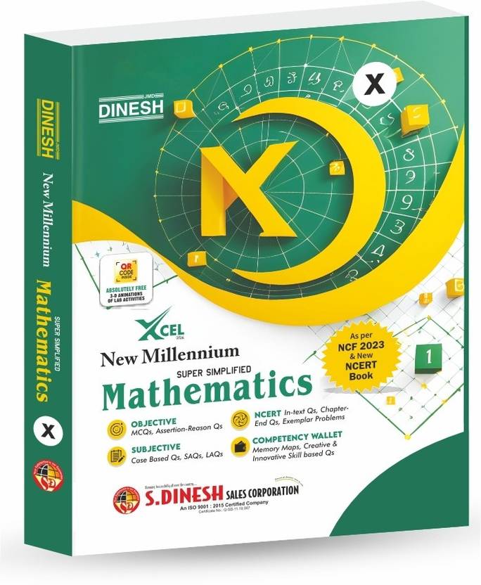 DINESH New Millennium Mathematics Book for Class 10 (2025-2026 Session) | Complete CBSE Syllabus ...