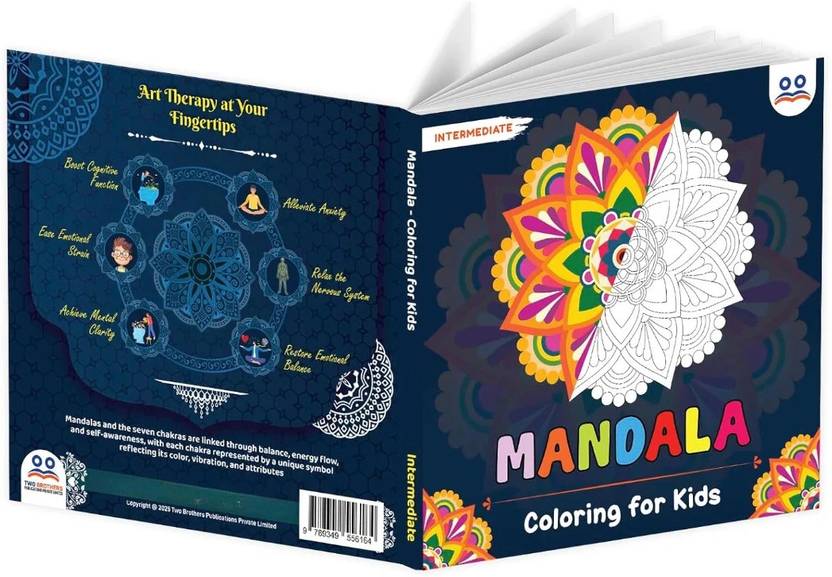 Mandala Art Kit Book - Intermediate Mandala Coloring & Drawing Book for ...