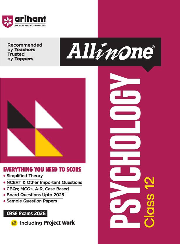 Arihant All in One Psychology Class 12 for CBSE Exams 2025-26 ...