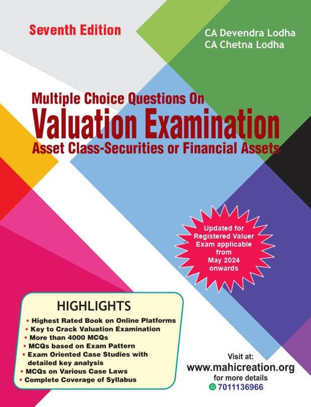 Multiple Choice Question on Valuation Examination (Assets Class ...