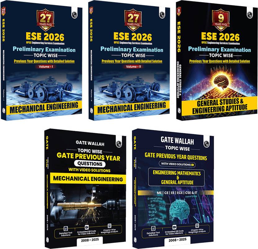 PW GATE Mechanical & UPSC ESE 27 Years PYQs with Maths & Aptitude - 5 ...