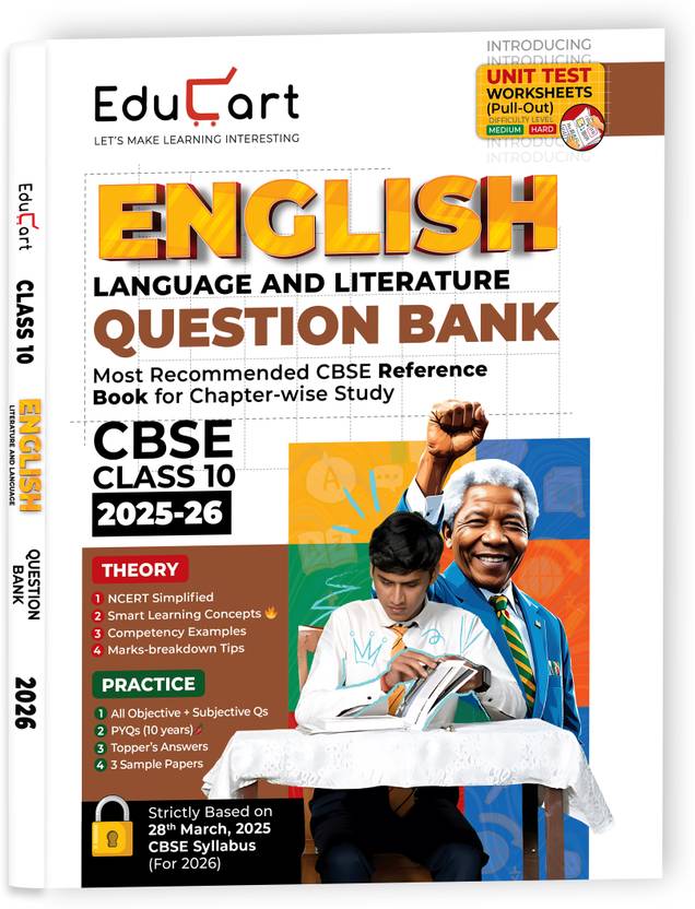 Educart CBSE Question Bank Class 10 English 2025-26 on new Syllabus ...