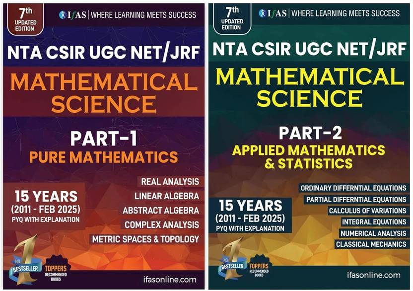 CSIR NET Mathematical Science - 2025 (Set of 2) | Pure, Applied & Statistics | Chapterwise ...