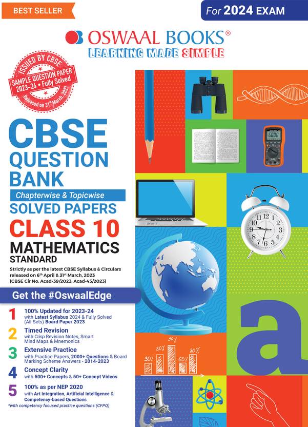 Oswaal Cbse Chapterwise & Topicwise Question Bank Class 10 Mathematics Standard Book (for 2023 ...