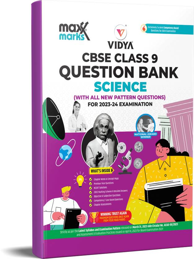 Vidya Class 9 Question Bank Science for 2024 Board Exam: Buy Vidya ...