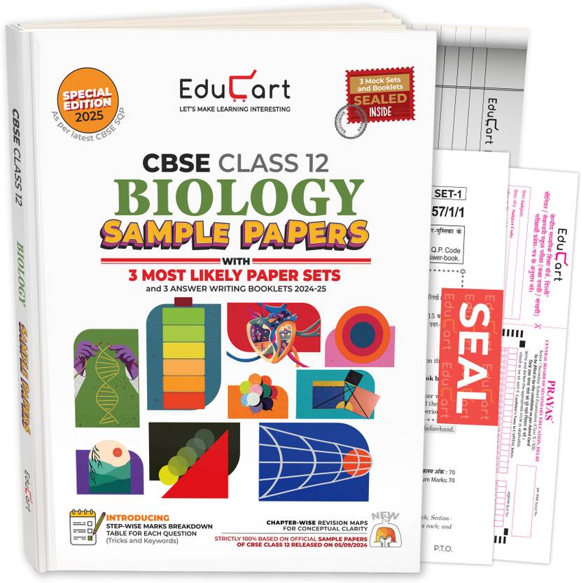 Educart CBSE Sample Question Papers Class 12 Biology Book (For 2025 ...