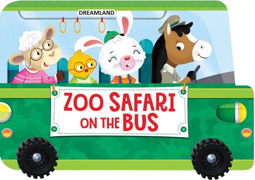 Zoo Safari on the Bus- A Shaped Board book with Wheels: Buy Zoo Safari ...