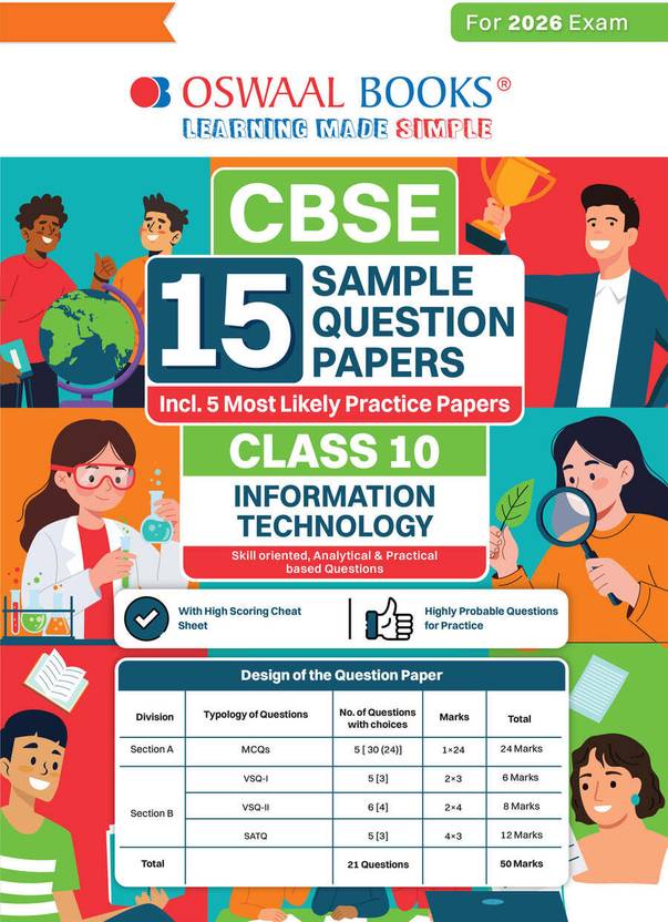 Oswaal CBSE 15 Sample Question Papers Class 10 Information Technology ...