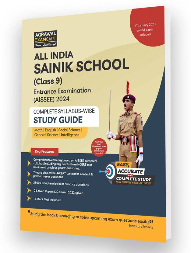 AISSEE Sainik School Class 9 Study Guide Book with New Subject-Wise ...