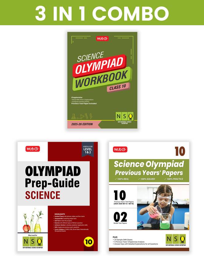 MTG Class-10 National Science Olympiad (NSO) Workbook, Prep-Guide ...