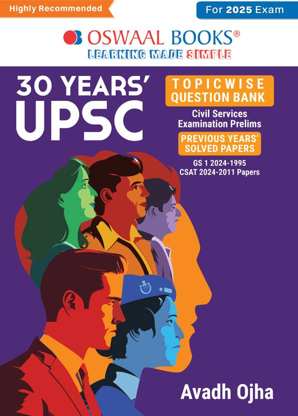 Oswaal 30 Years Upsc Civil Services Examination Prelims Gs 1 (2024-1995) & Csat 2023-2011 Papers ...