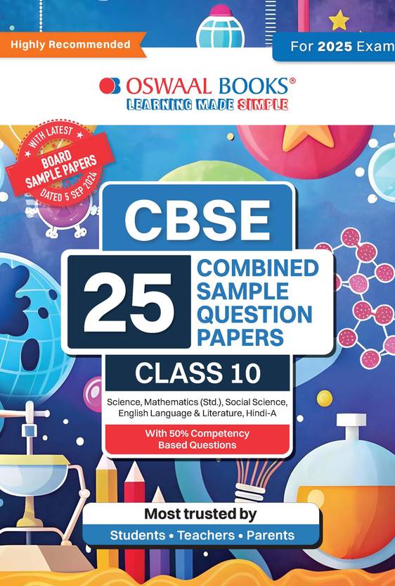 Oswaal Cbse 25 Combined Sample Question Papers Class 10 Books: Buy ...