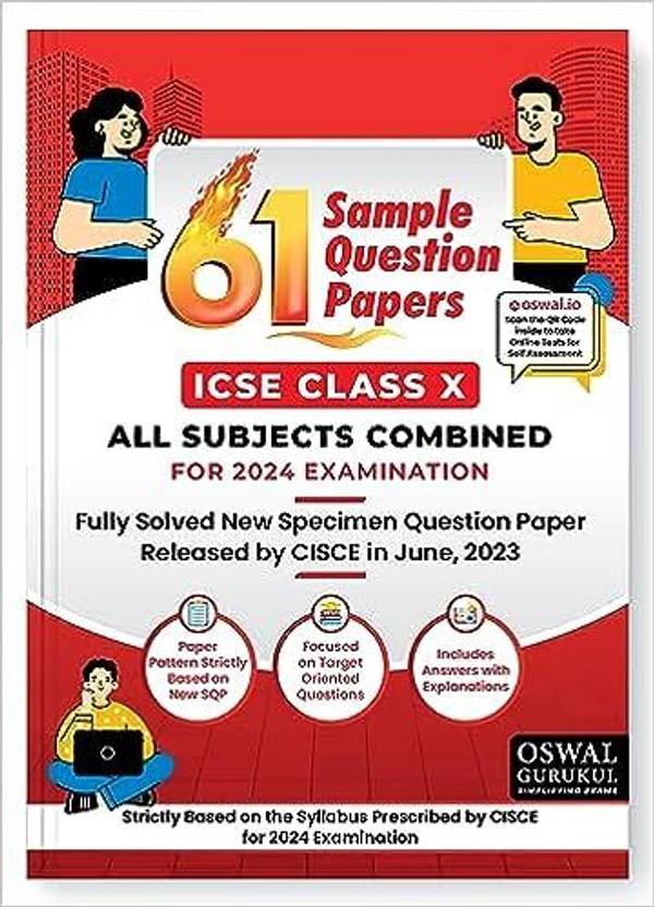 Oswal - Gurukul 61 Sample Question Papers for ICSE Class 10 Exam 2024 ...