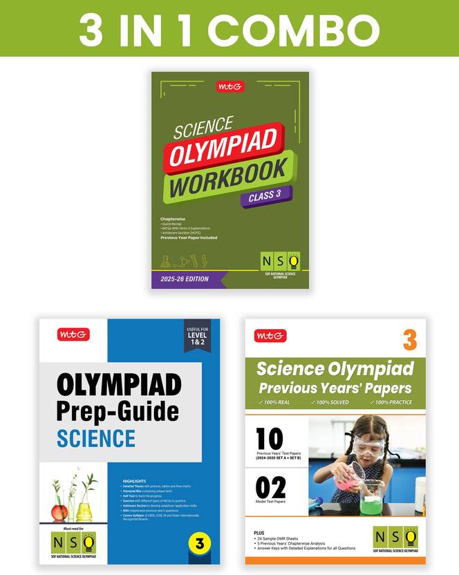 MTG Class-3 National Science Olympiad (NSO) Workbook, Prep-Guide ...