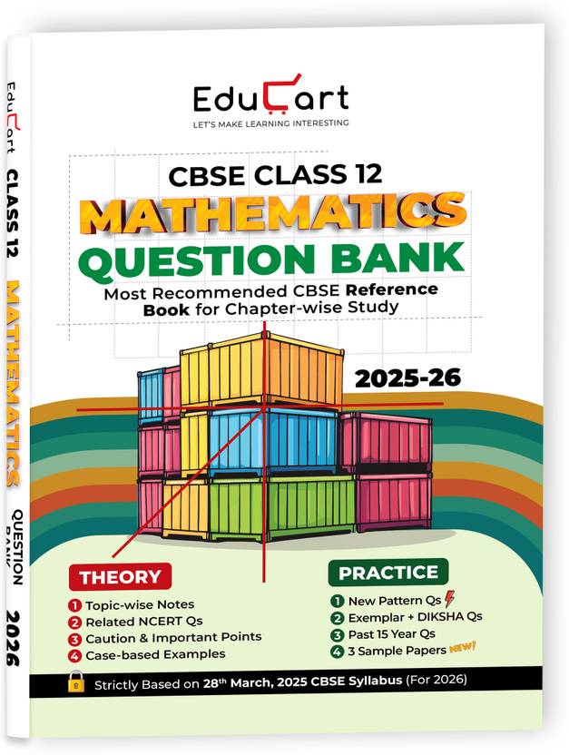 Educart CBSE Class 12 Mathematics Question Bank 2025-26 on new Syllabus ...