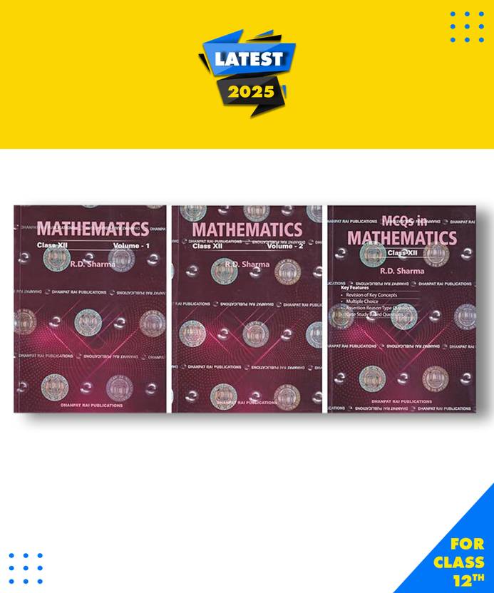 R.D. SharmaMathematics class 12th Vol. 1,& 2, With MCQ Paperback, RD ...