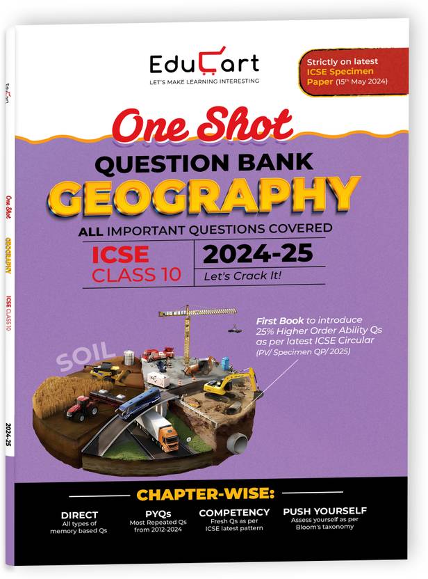 Educart Icse Class X One Shot Question Bank Geography 2024 - 25: Buy ...