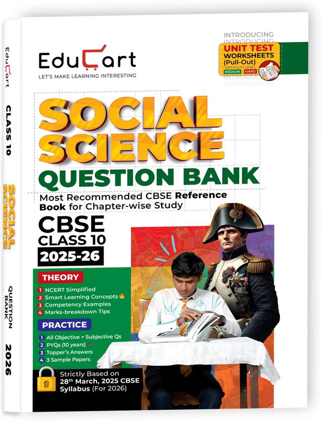 Educart CBSE Question Bank Class 10 Social Science 2025-26 on new ...