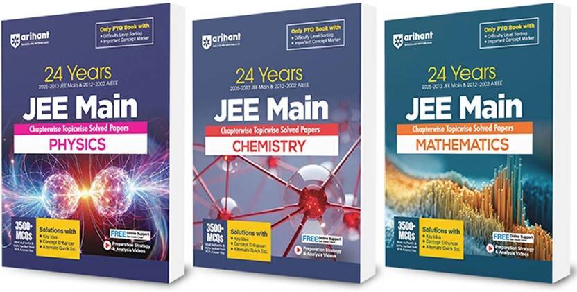 Arihant 24 Years JEE Main Physics, Chemistry and Maths Chapterwise ...