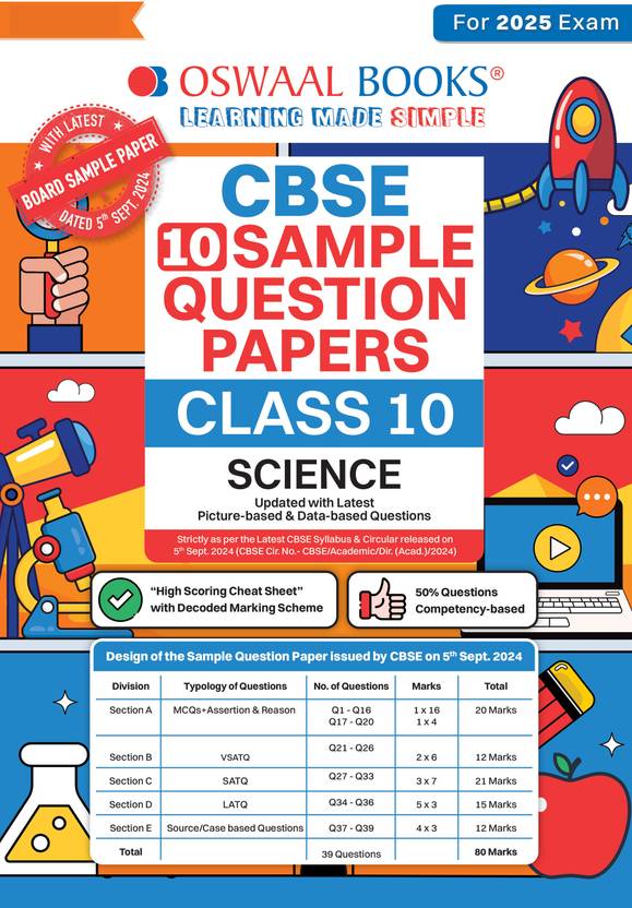 Oswaal Cbse Sample Question Papers Class 10 Science Book: Buy Oswaal ...