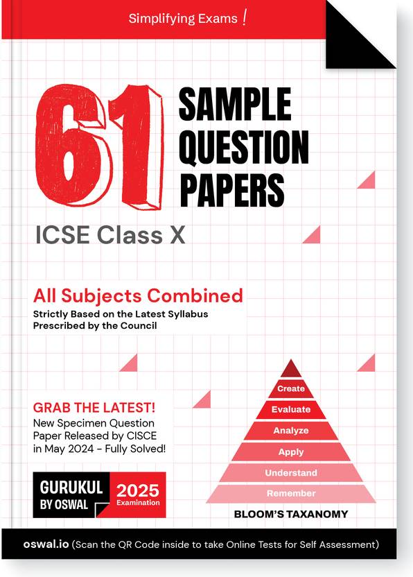 Gurukul By Oswal 61 Sample Question Papers for ICSE Class 10 Board Exam 2025 : Fully Solved New ...