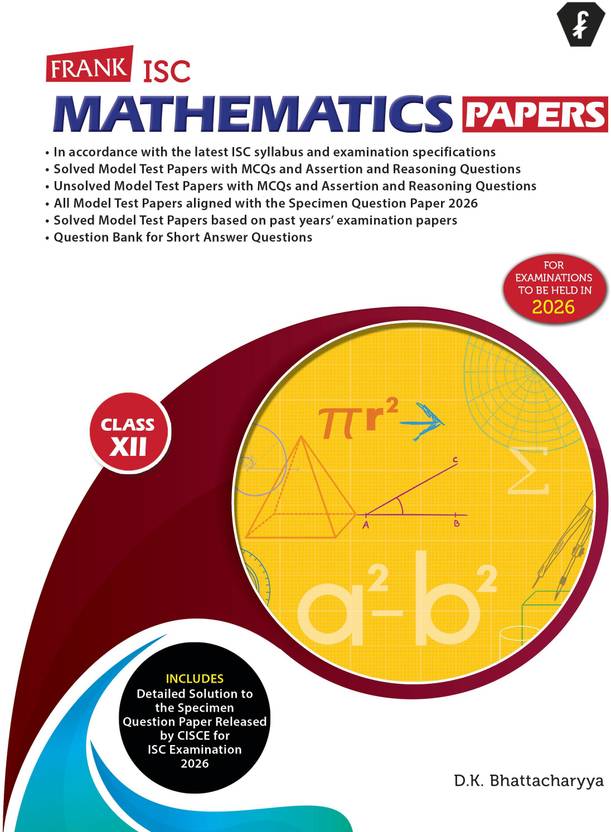 Frank ISC Mathematics Question Papers Class 12 | 2025–26 Edition Solved ...
